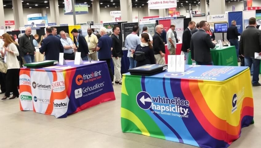 Why Every Business Needs Custom Table Skirts for Events and Exhibitions ...